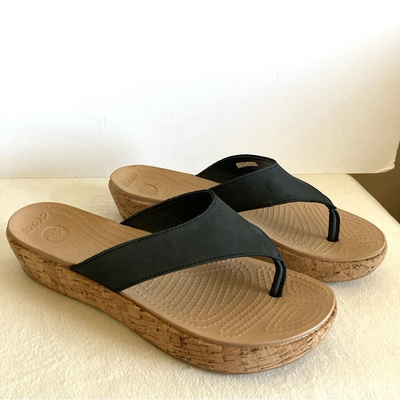 CROCS | Shoes | Crocs Wedge Flip Flops | Poshmark